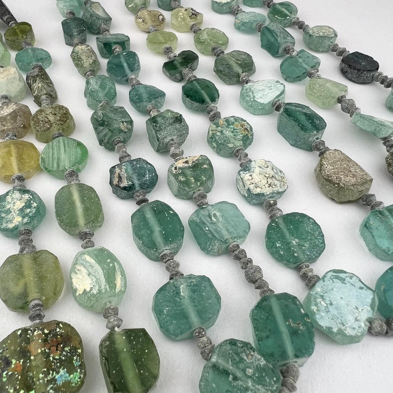 Strand “roman” Glass Coin Graduated Beads. ROM-91 - Etsy