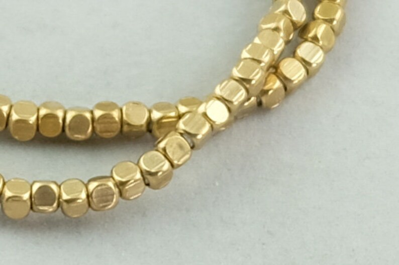 220 Rounded Cube Brass Spacer Beads. 3mm With 1.5mm Hole. MB-52-B - Etsy
