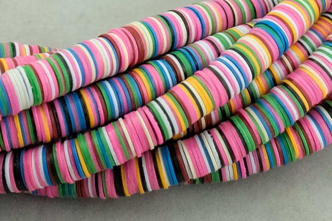 1200 African Vinyl Beads. Multi Color Phono Record Beads. VINYL8-27 - Etsy