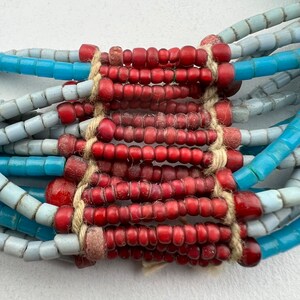 Vintage Fulani African Bead Necklace. 15 Strand Genuine African Trade ...