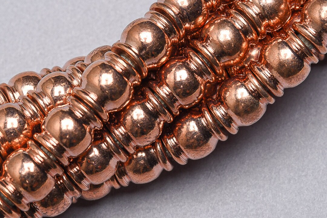 75 Copper Collared Beads. 8mm Copper Plate Beads. MB-222-C - Etsy