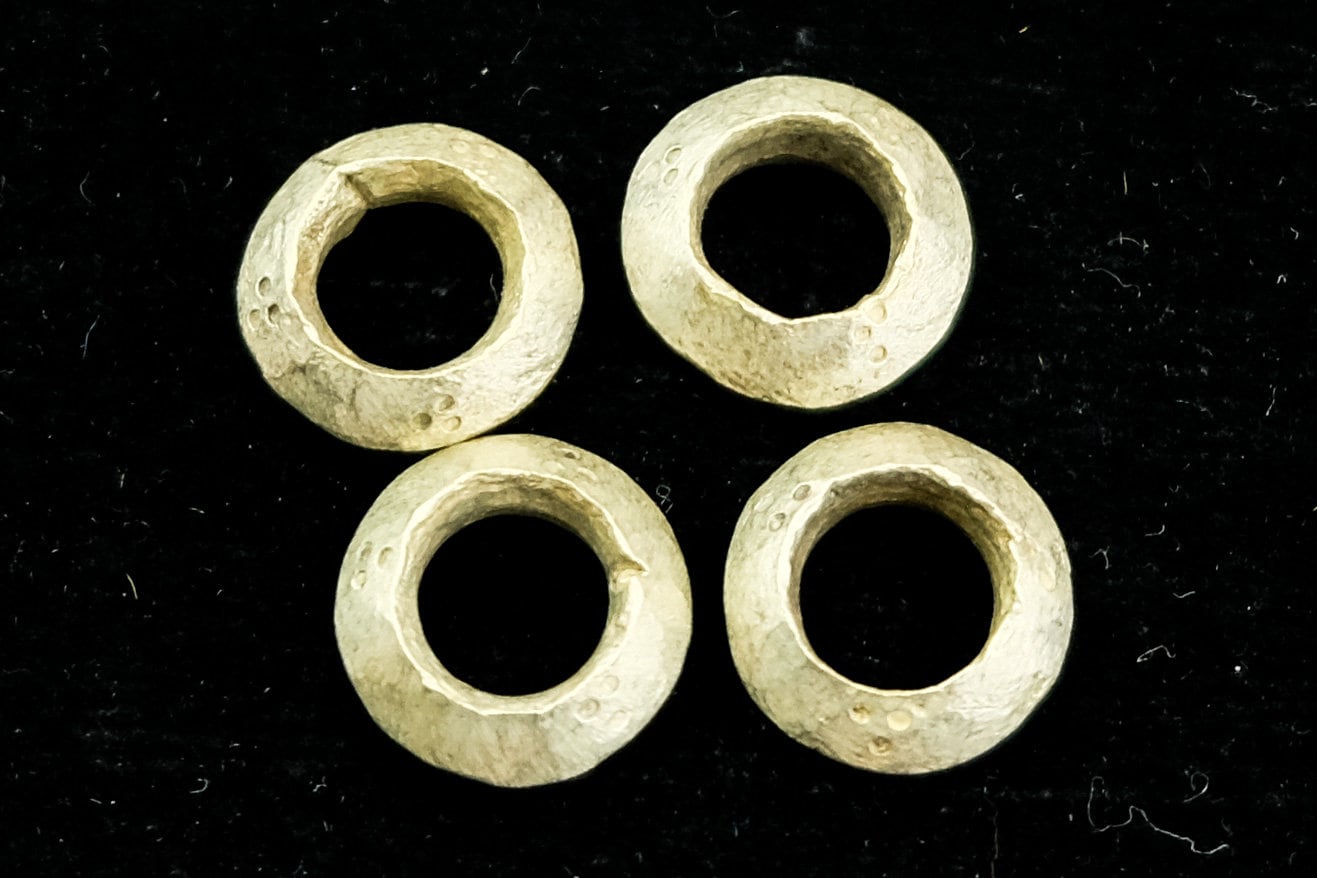 4 African Silver Tribal Rings. Ethiopian Wollo Pendant Rings. - Etsy