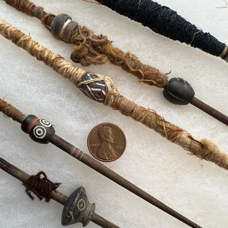 Ancient Spindle Whorl and Spindles - Chancay, Peru. C.1000-1400 AD. TB ...