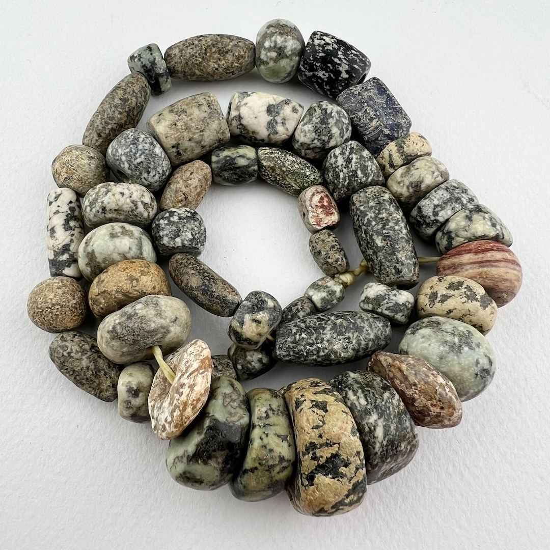 Antique Granite Gneiss Beads. 1200AD Ancient Excavated D'jenne, Mali ...