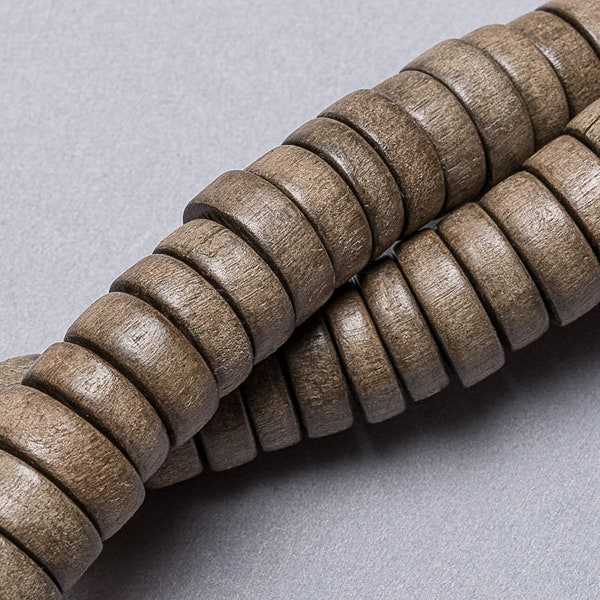 Wood Rondelle Beads - Etsy