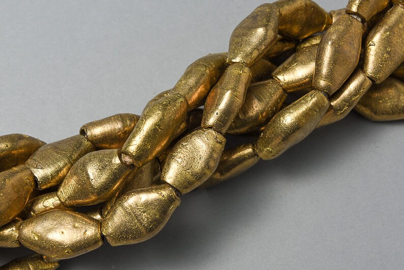 African Brass Beads. Large Rustic Tribal Metal Beads. MB-179 - Etsy