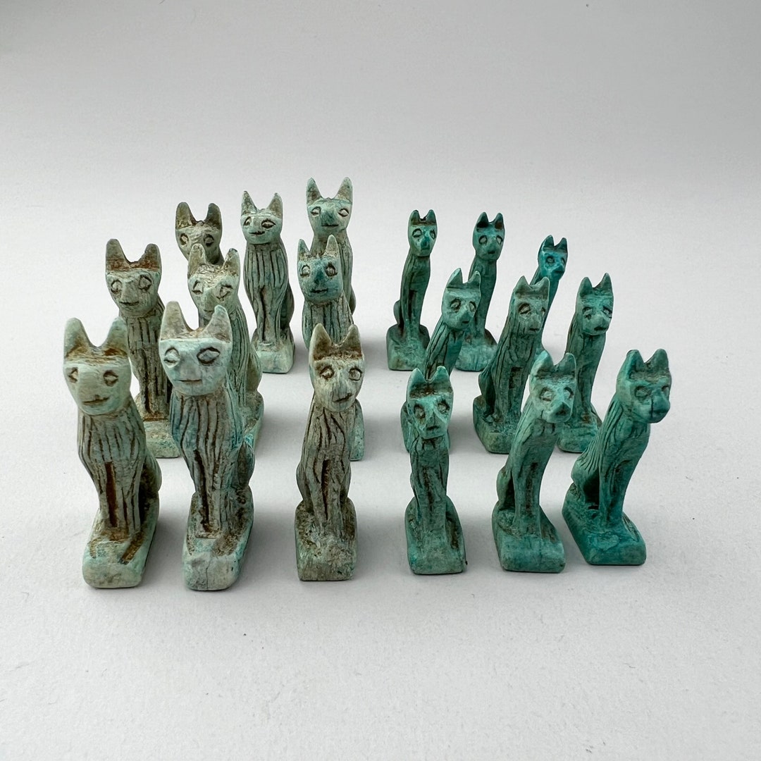 One Vintage Egyptian Faience Cat Pendant. Bastet Goddess Cat. Pen-273 ...