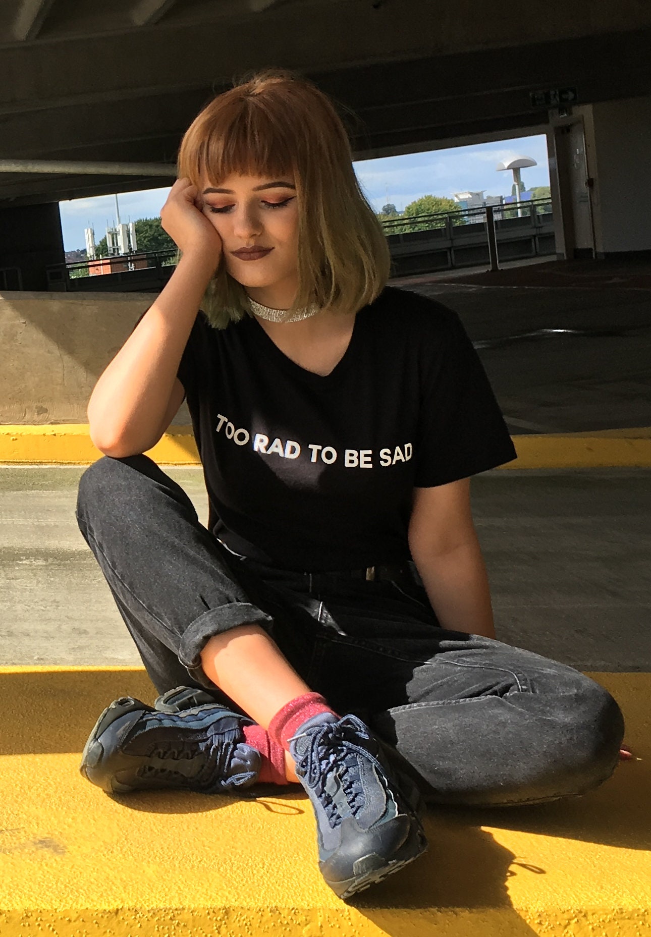 Too Rad to Be Sad Ladies T-shirt - Etsy