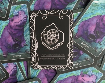 Hippo Boxer Token Japanese Style Art Token 5 Pack for Magic and Other ...