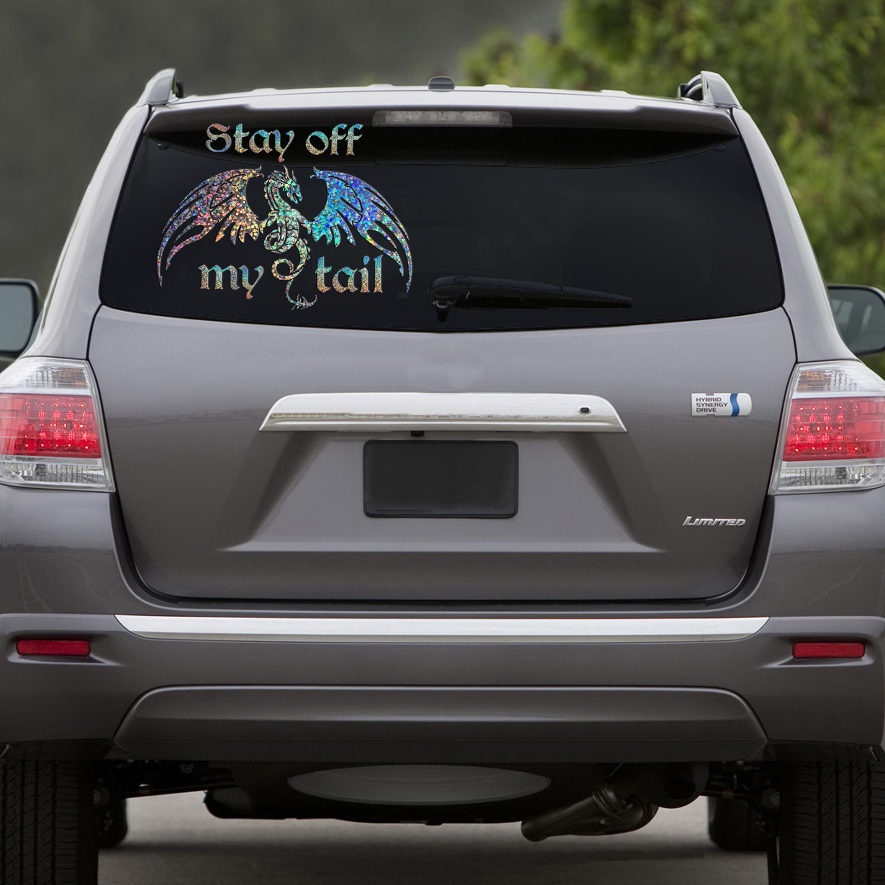 Holographic Flying Dragon Decal Holographic Vinyl Dragon | Etsy