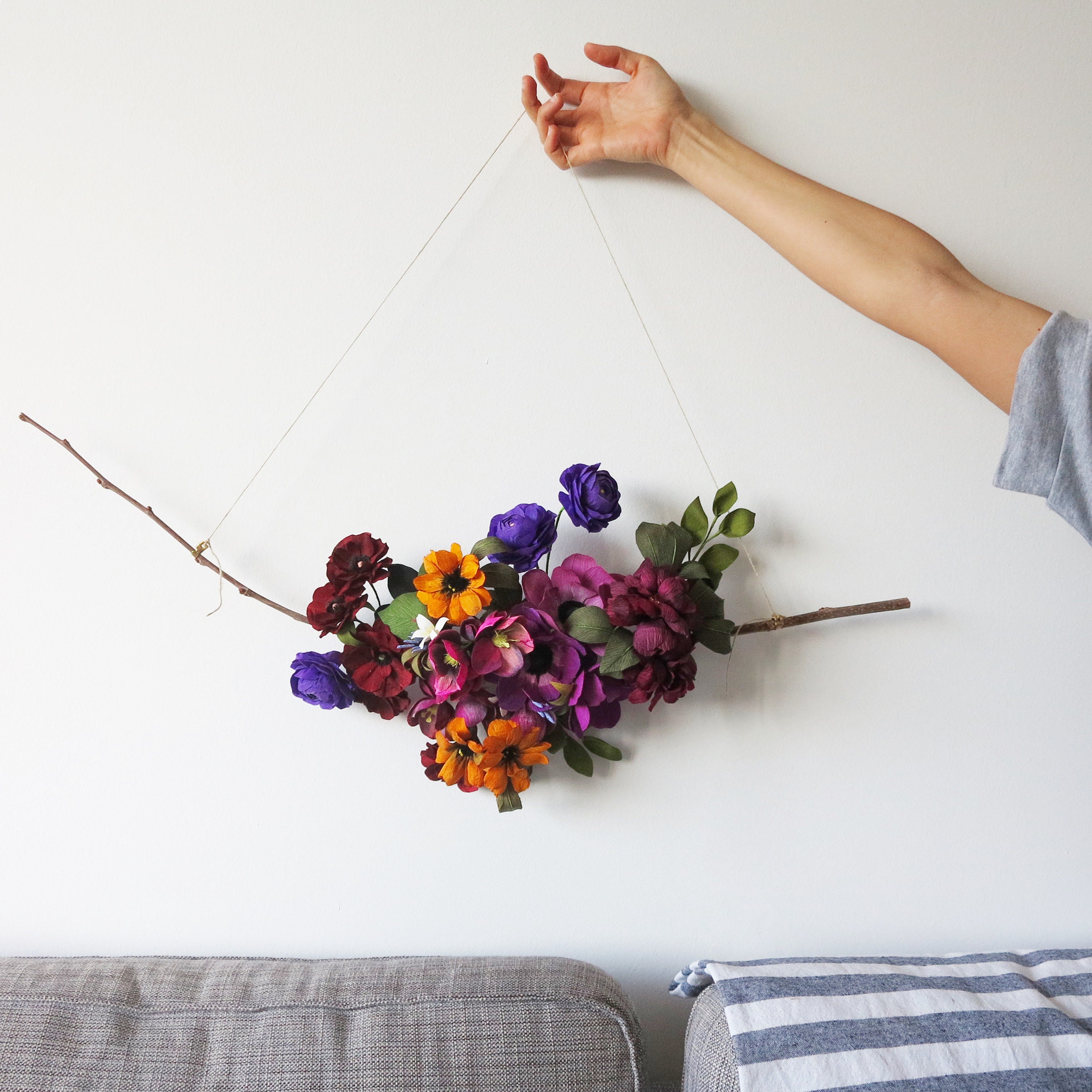 Paper Flower Wall Arrangement - Etsy