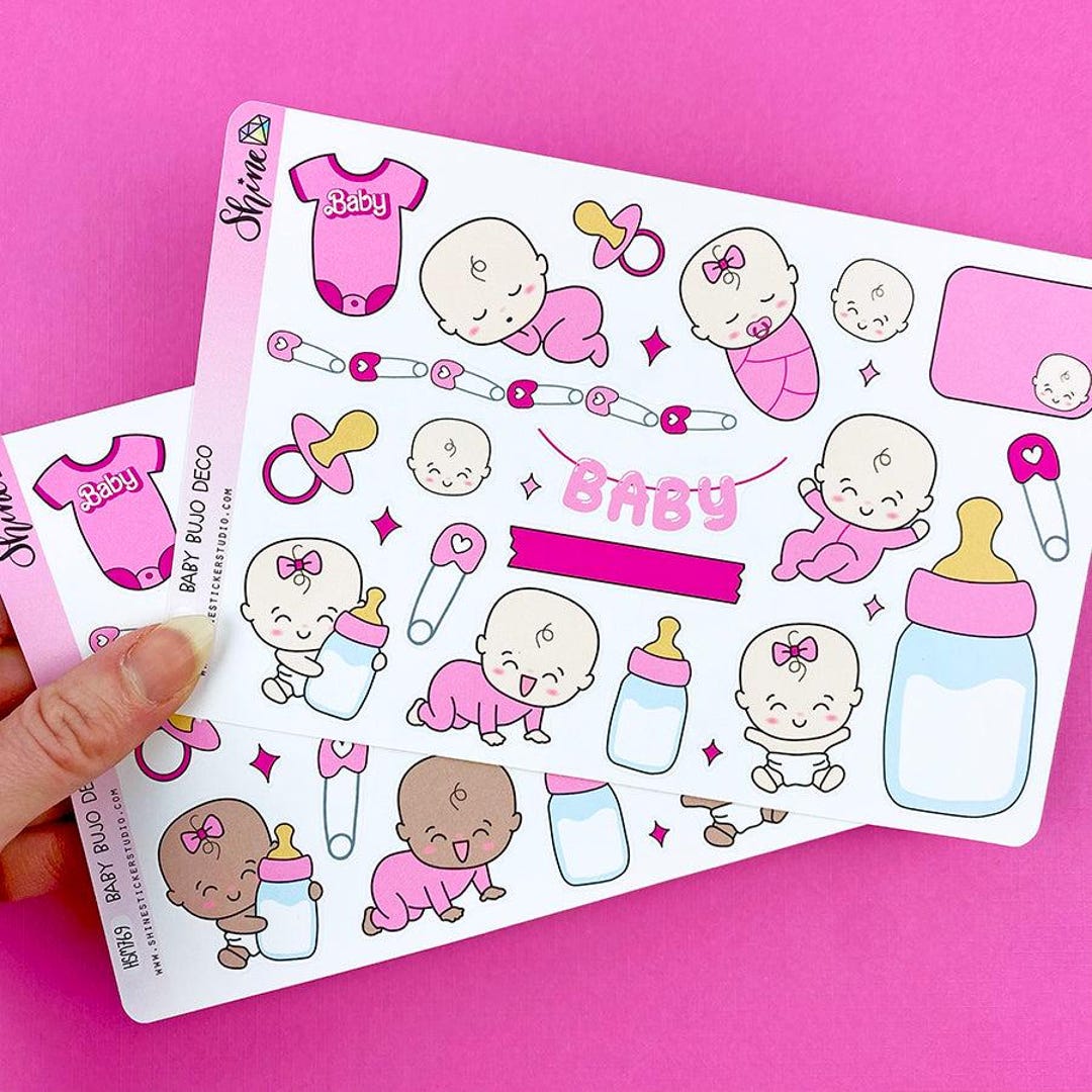 Pink Baby Bujo Deco Planner Stickers - Etsy