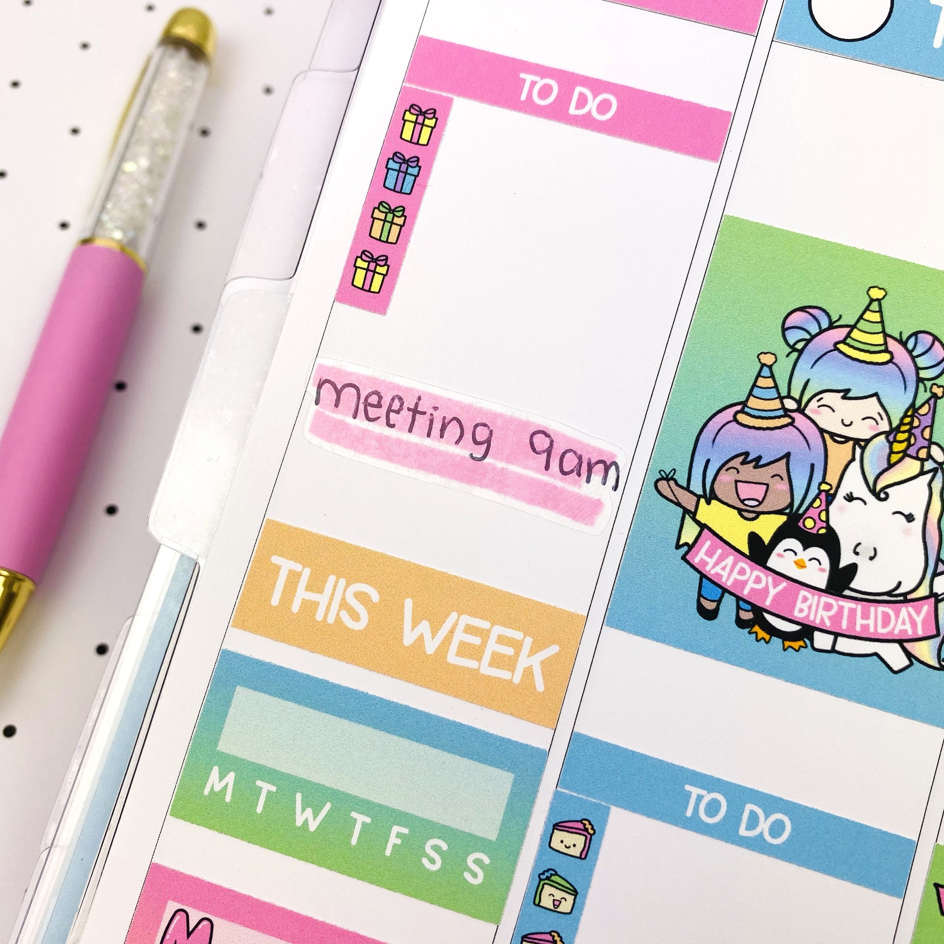 CLEAR Highlight Stickers Planner Stickers Cute ECLP Stickers | Etsy