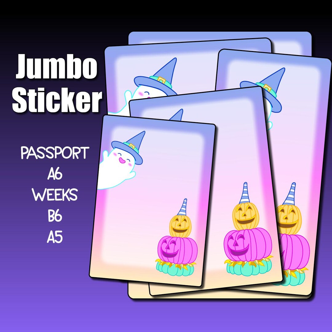 Pastel Halloween Jumbo Sticker Bullet Journaling Stickers Hobonichi ...