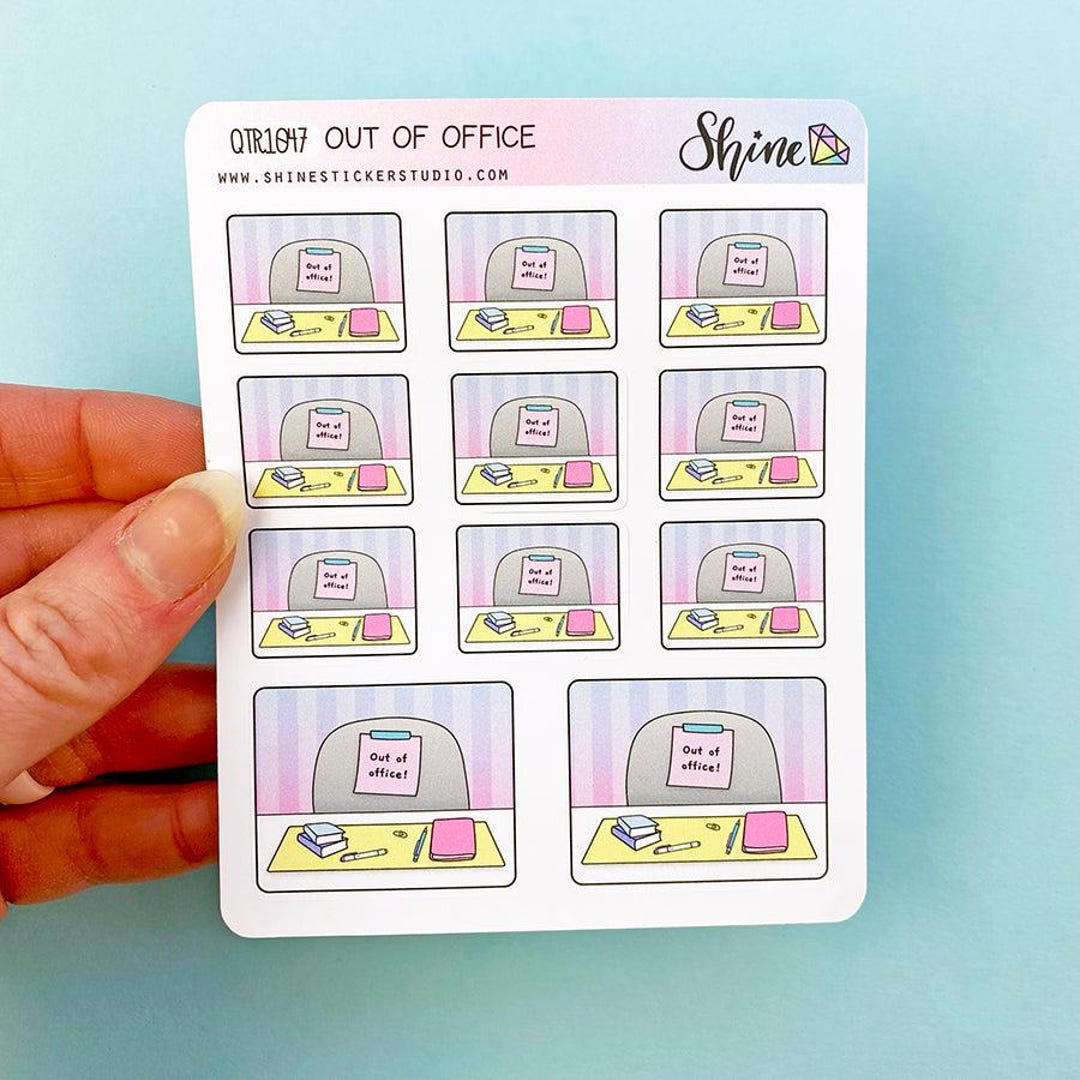 Small Out of Office Planner Stickers - Etsy