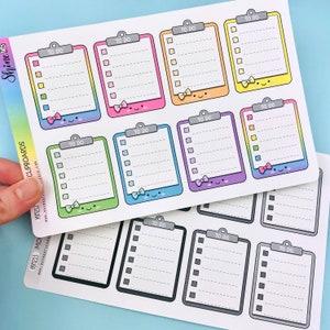 To Do Clipboard Stickers - Planner Stickers Cute Stickers Happy Planner ...