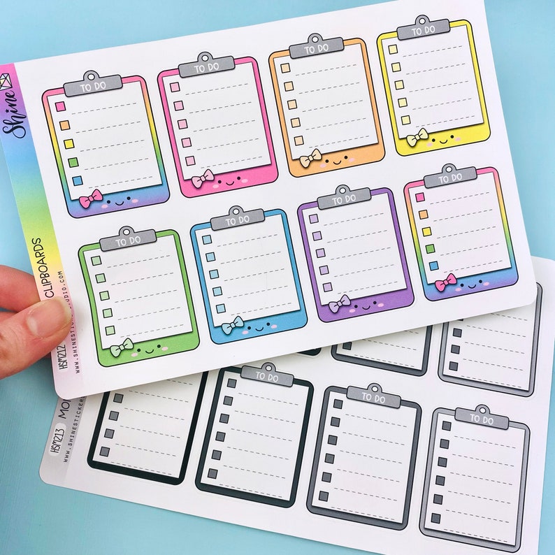 To Do Clipboard Stickers Planner Stickers Cute Stickers - Etsy