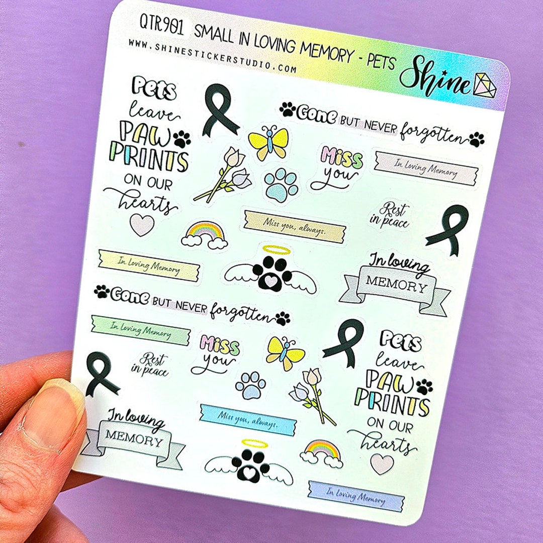 In Loving Memory Pets Deco Stickers Happy Planner Standard Vertical ...