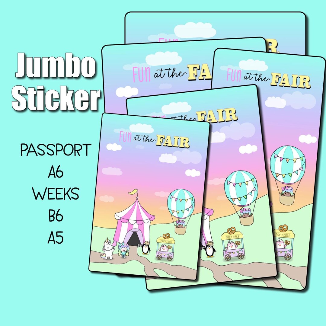 Fun at the Fair Jumbo Sticker Bullet Journaling Stickers Hobonichi Full ...