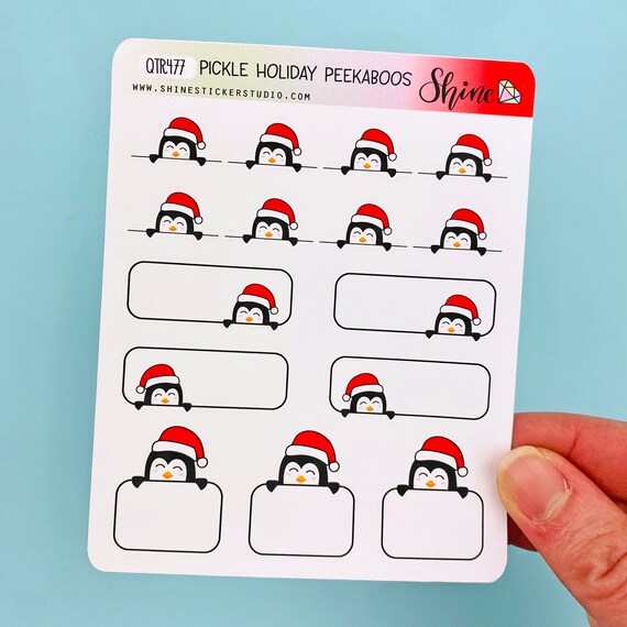 Pickle Holiday Peekaboo Boxes and Divider Stickers - Etsy