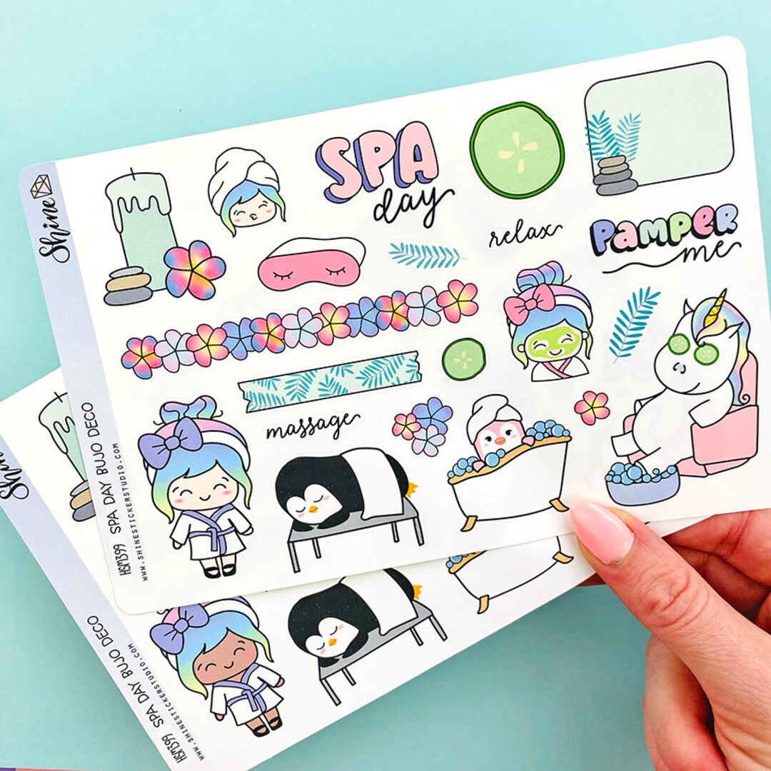 Spa Day Bujo Deco Stickers Planner Stickers Recollections Happy Planner ...