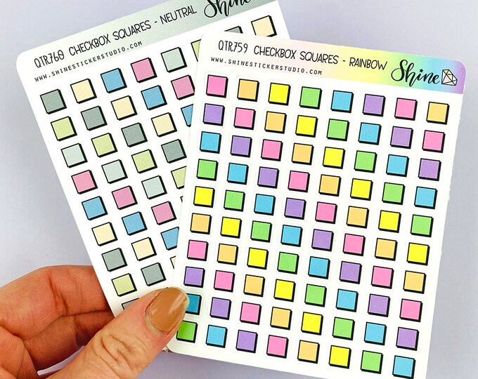 GT005 Foiled Check Box List Sticker. Check Box Sticker, List Label ...