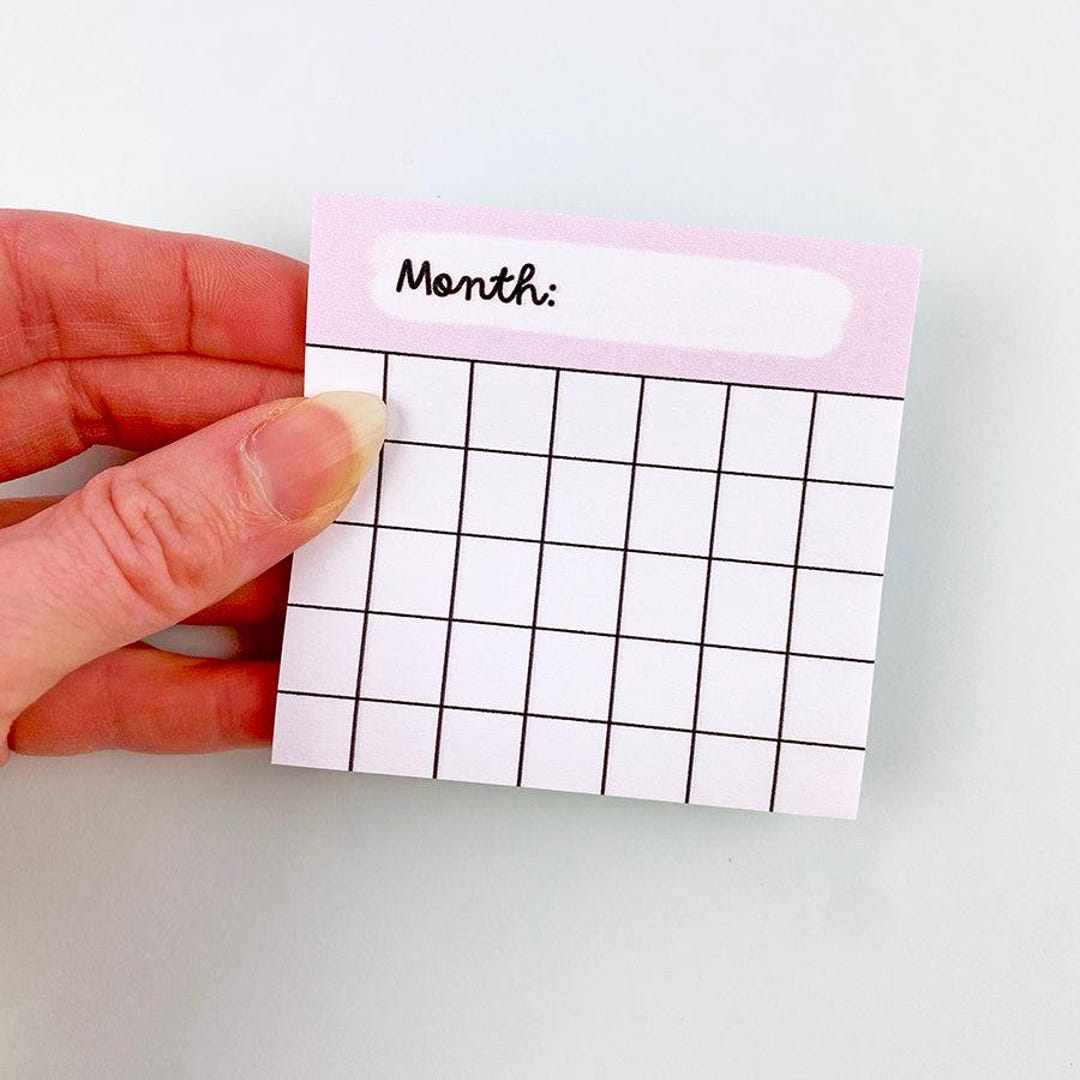 Undated Calendar Post-it® Notes Repositionable Self Stick Notes - Etsy