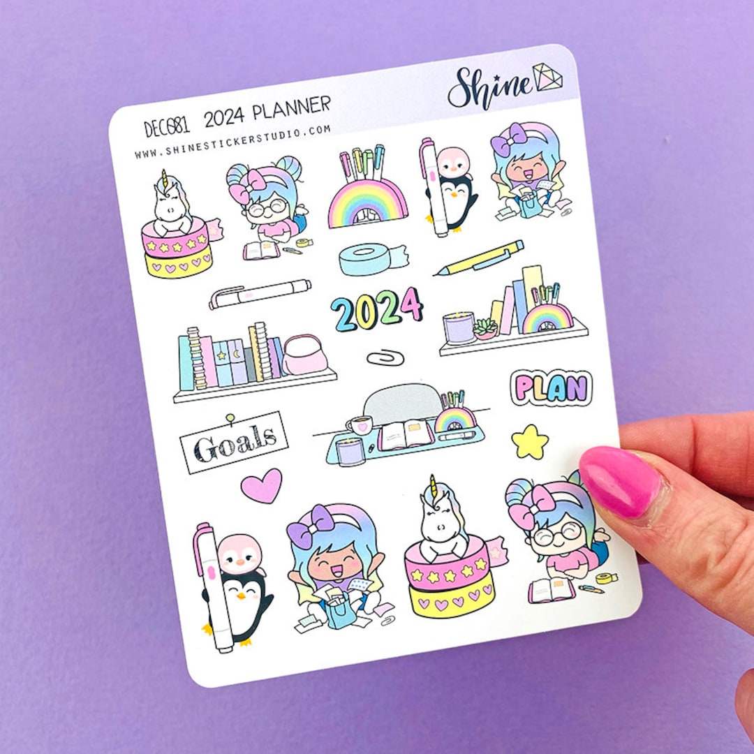 2024 Planner Deco Stickers Planner Stickers Happy Planner Life Planner ...