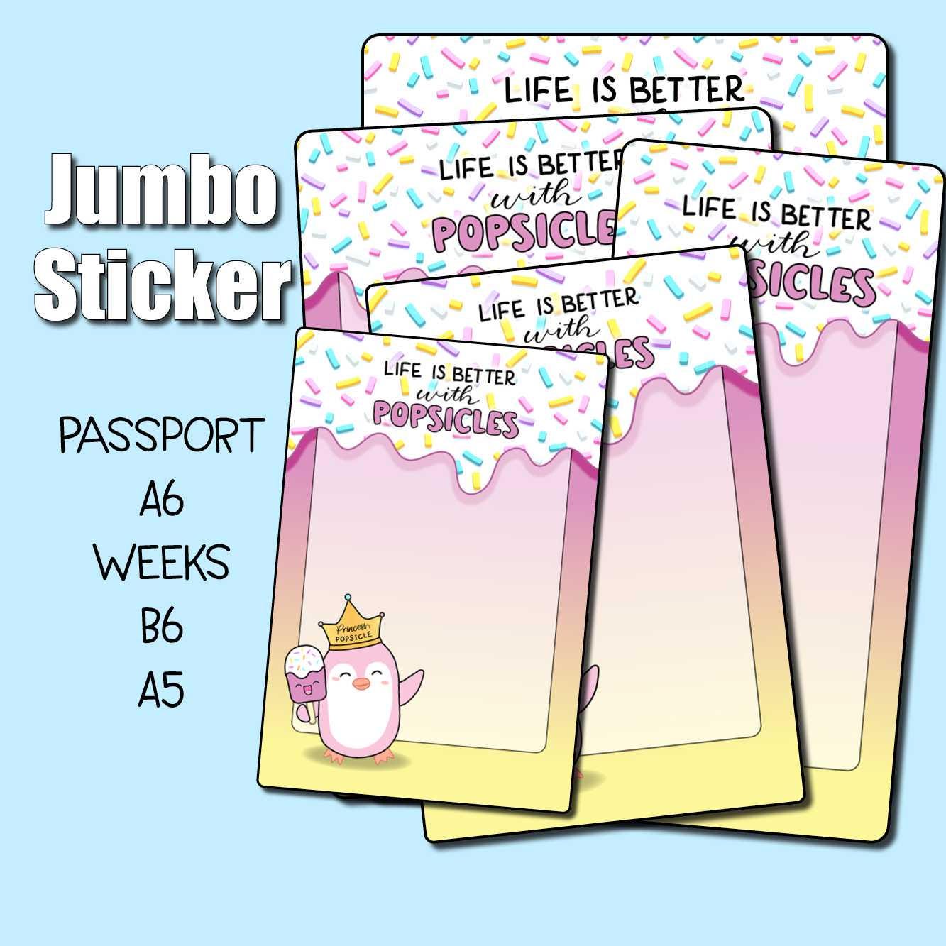 Popsicle Princess Jumbo Planner Sticker - Etsy