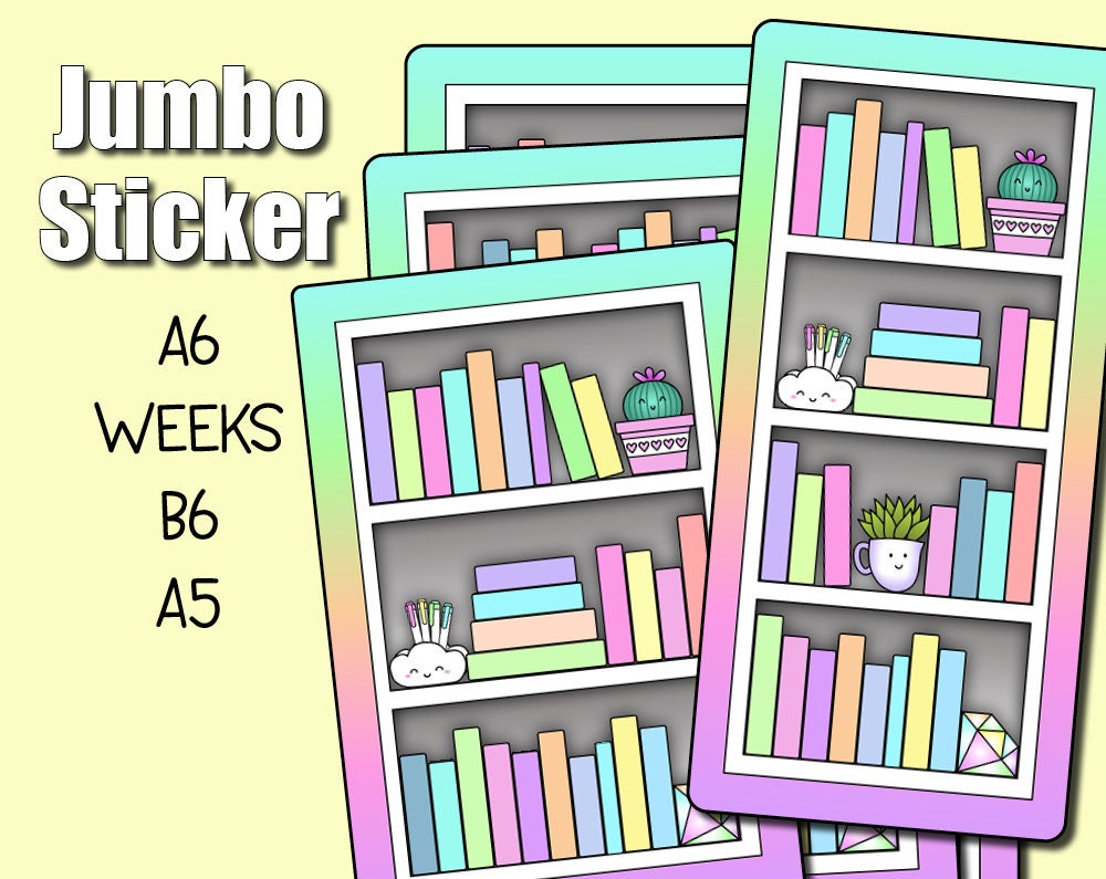 Reading Log Jumbo Sticker Bullet Journaling Stickers - Etsy