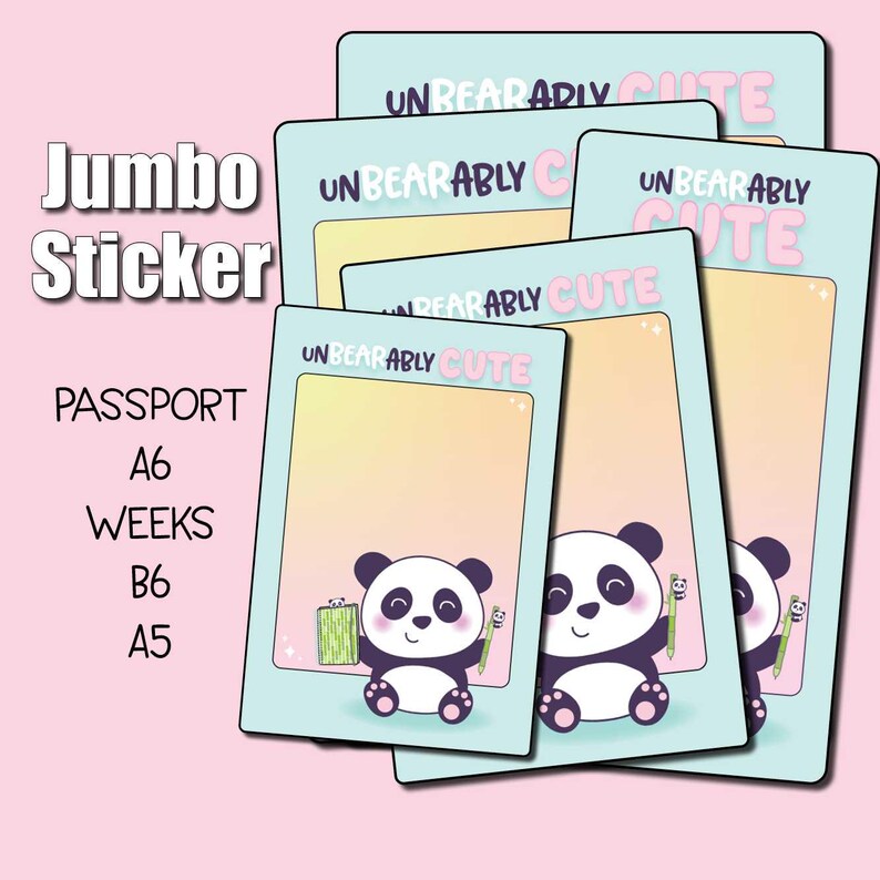 Unbearably Cute Jumbo Planner Sticker - Etsy