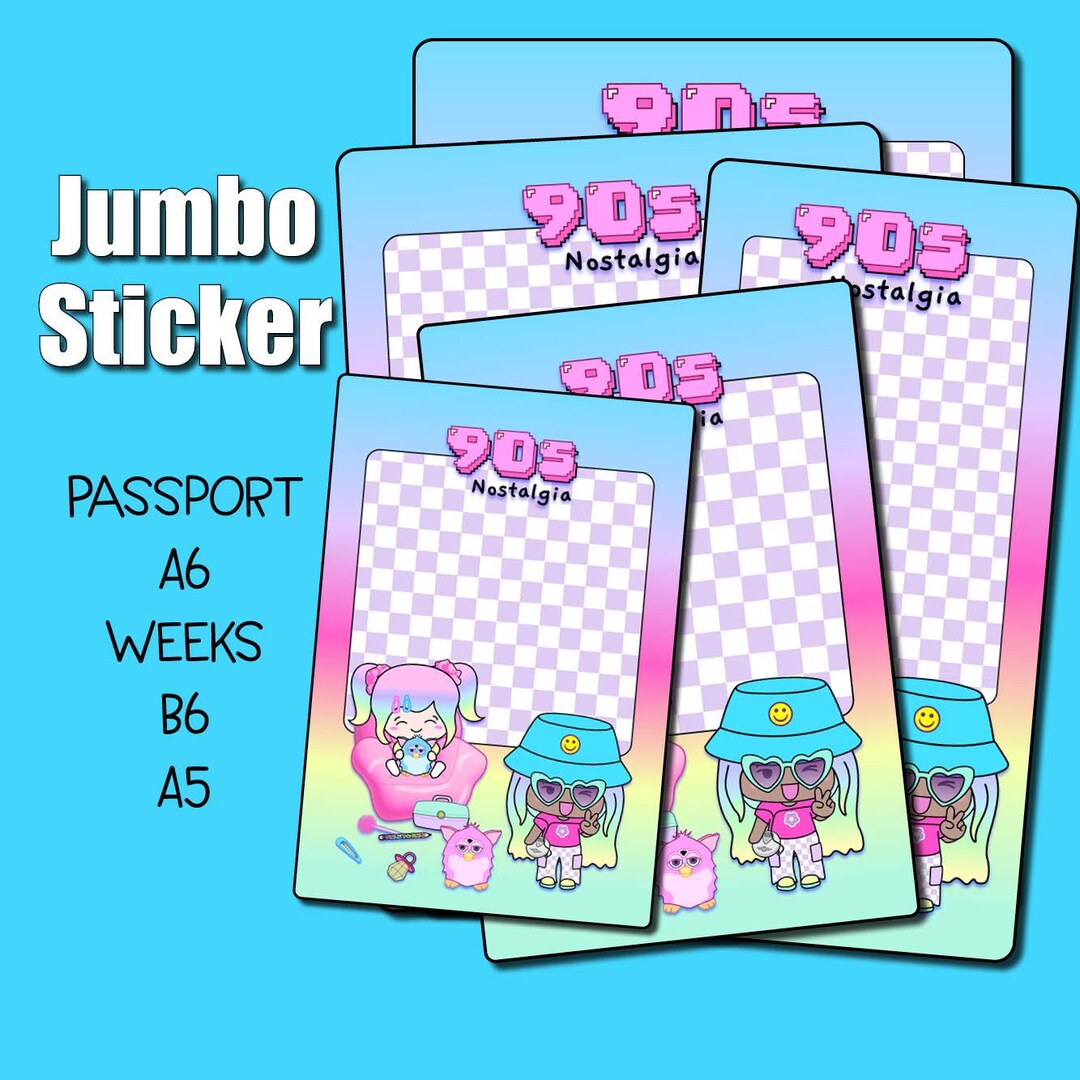 90s Nostalgia Jumbo Planner Sticker - Etsy