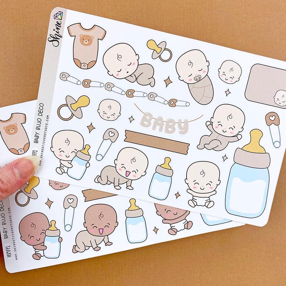 Neutral Baby Bujo Deco Planner Stickers - Etsy