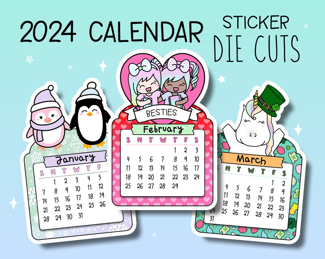 2024 Calendar Luna & Star DIE CUTS Traveler's Notebook Scrapbook ...