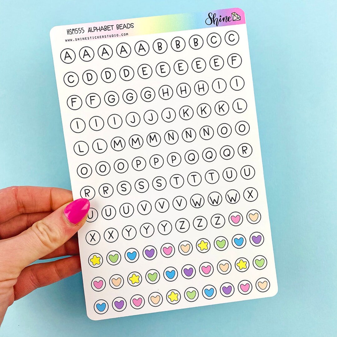 Alphabet Beads Planner Sticker Recollections Happy Planner Bullet ...