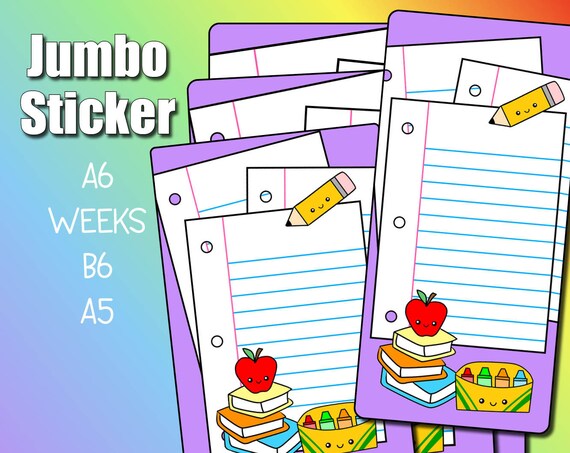 Back to School Jumbo Sticker Bullet Journaling Stickers - Etsy