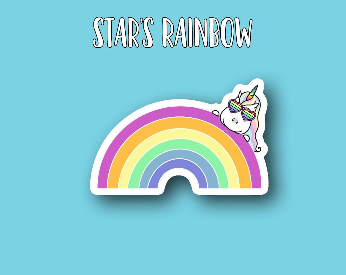 Star's Rainbow Sticker DIE CUT Collection Traveler's - Etsy