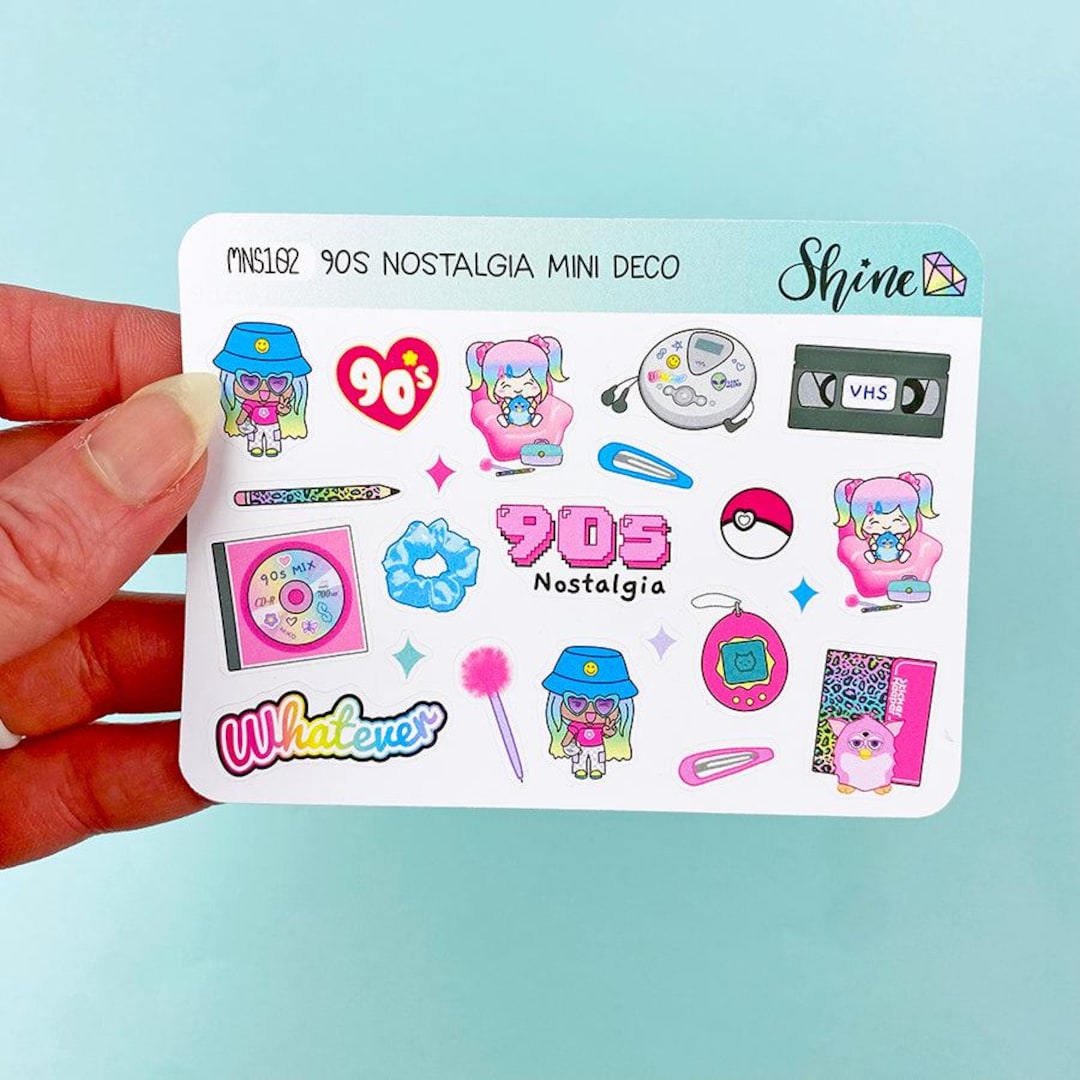 90s Nostalgia Deco Planner Stickers Mini Sheet - Etsy