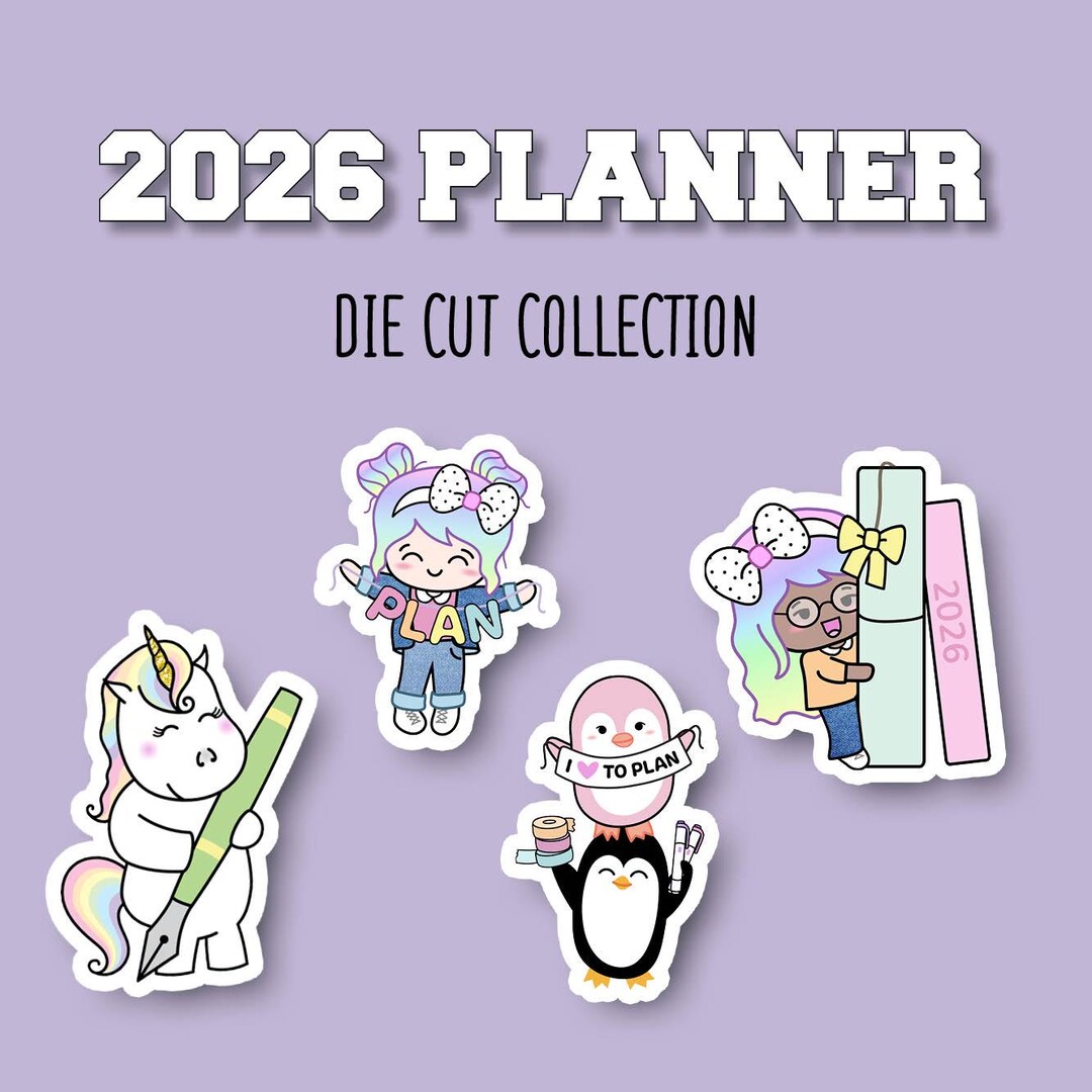 2026 Planner Sticker DIE CUT Collection - Etsy
