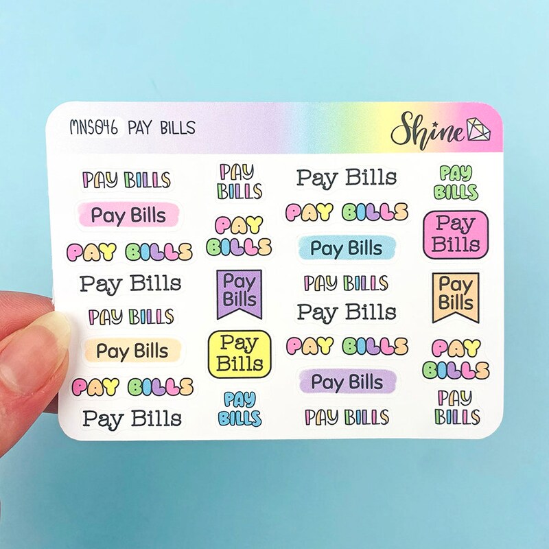 Bill Pay Stickers - Etsy