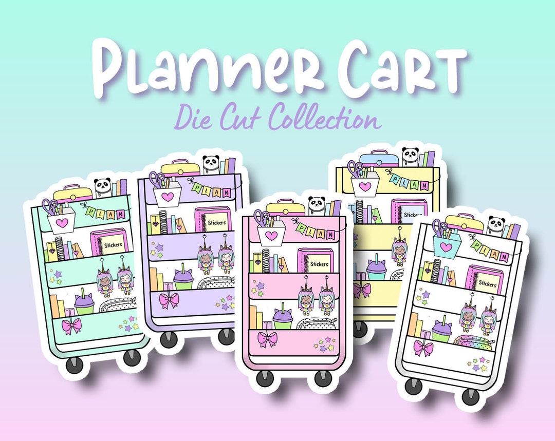 Planner Cart Sticker DIE CUT Collect Traveler's Notebook Scrapbook ...