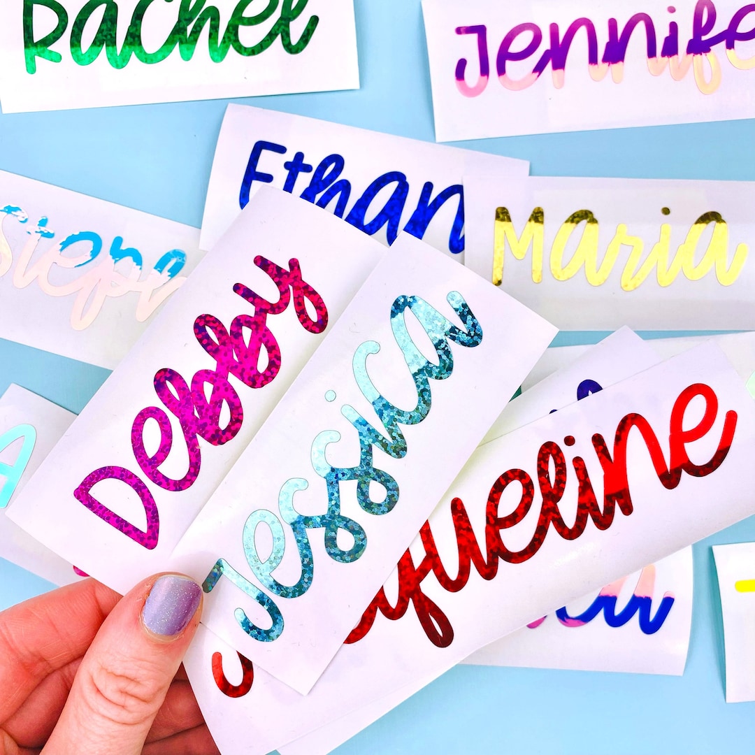 Custom Name Vinyl Decal Sticker - Multiple Colors - Laptop Decal ...
