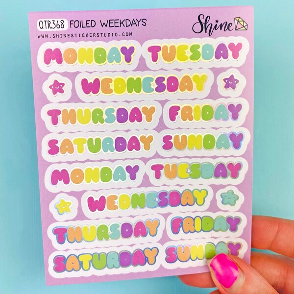 Planner Stickers Days of the Week - Etsy