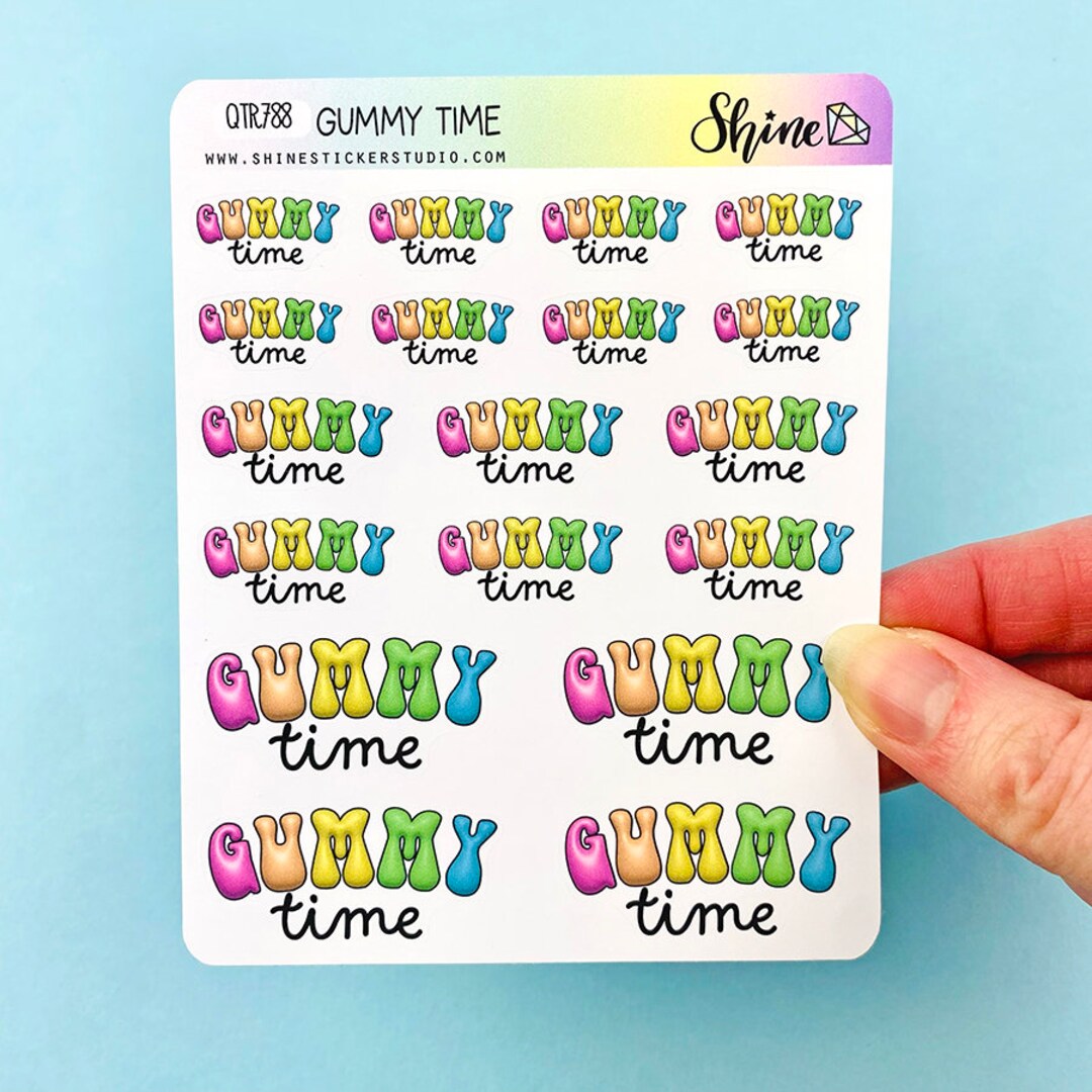 Gummy Time Stickers Planner Stickers Hobonichi A6 Bullet Journal ...