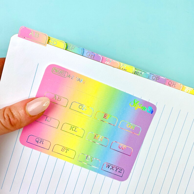 FOIL Rainbow A-Z Alphabet Section Tabs Erin Condren Life - Etsy