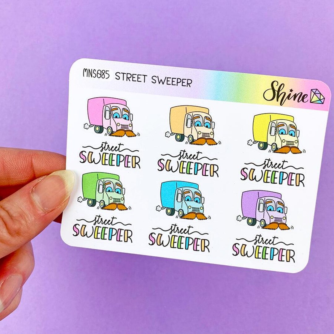 Street Sweeper Deco Stickers Mini Sheet - Etsy