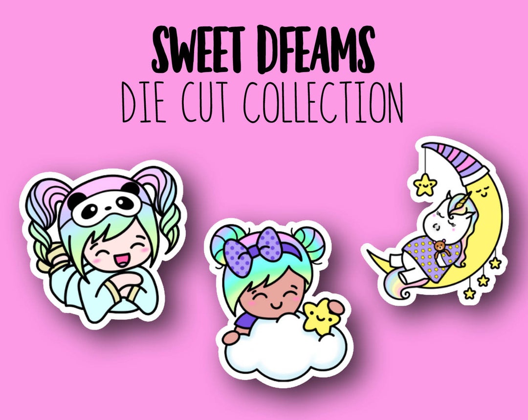 Sweet Dreams Sticker DIE CUT Collection - Traveler's Notebook Scrapbook ...