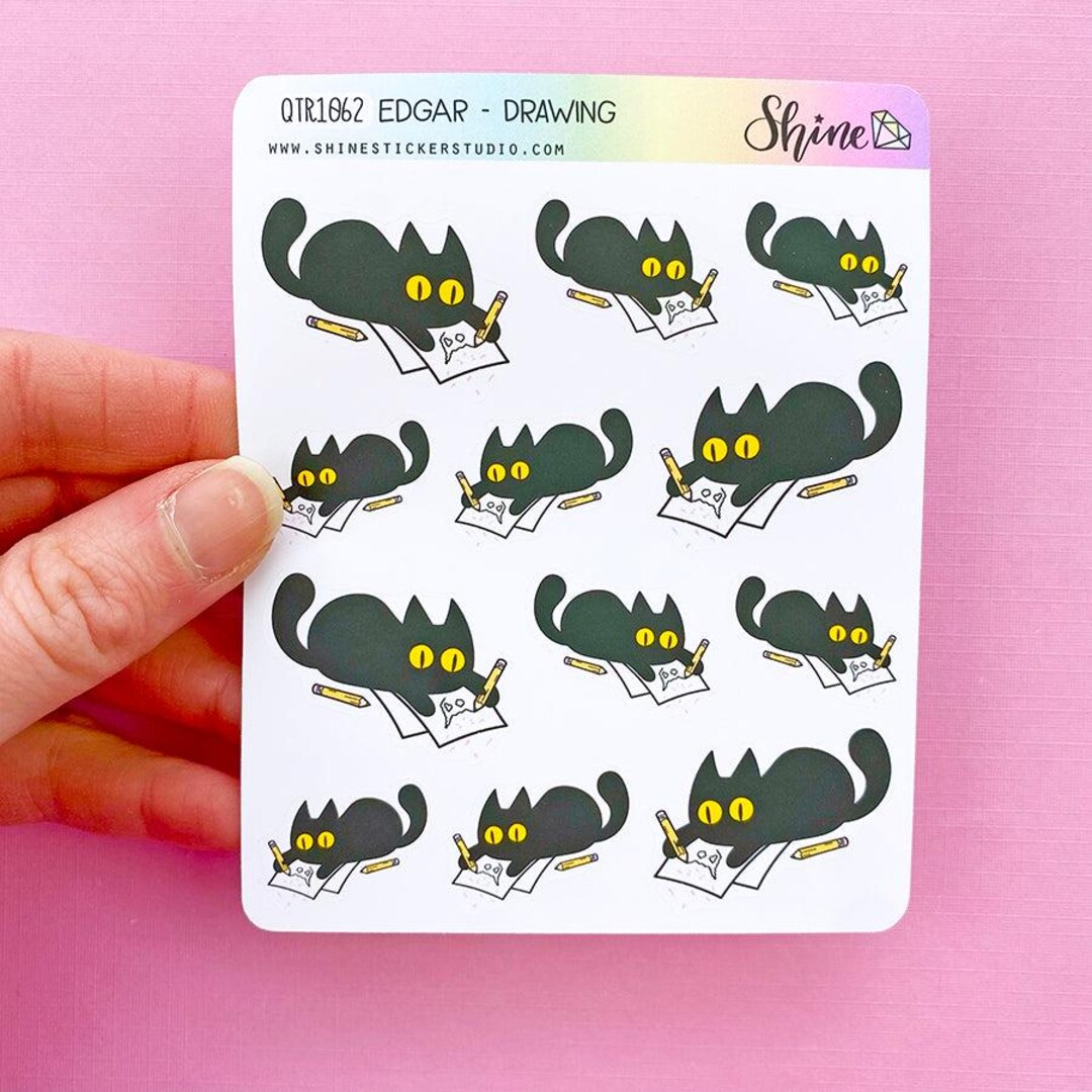 Edgar the Cat - Drawing - Etsy