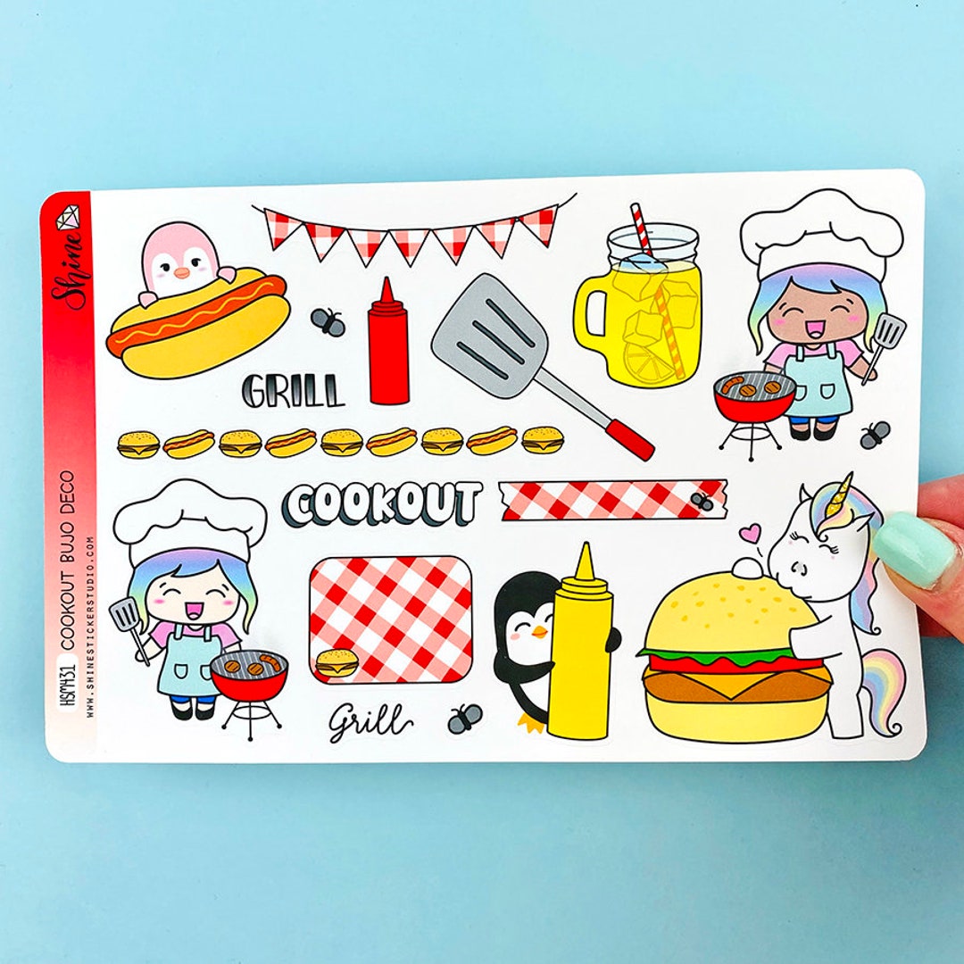 Cookout Bujo Deco Stickers Recollections Happy Planner Standard ...
