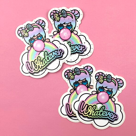 Luna Whatever Die Cut Vinyl Decal With Clear or Sparkle Holo | Etsy